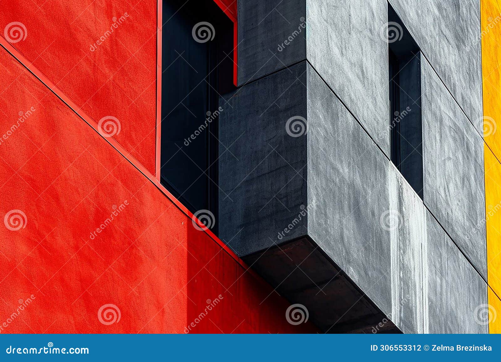 Abstract Street Architecture Details in Cubist Style, Achitecture ...