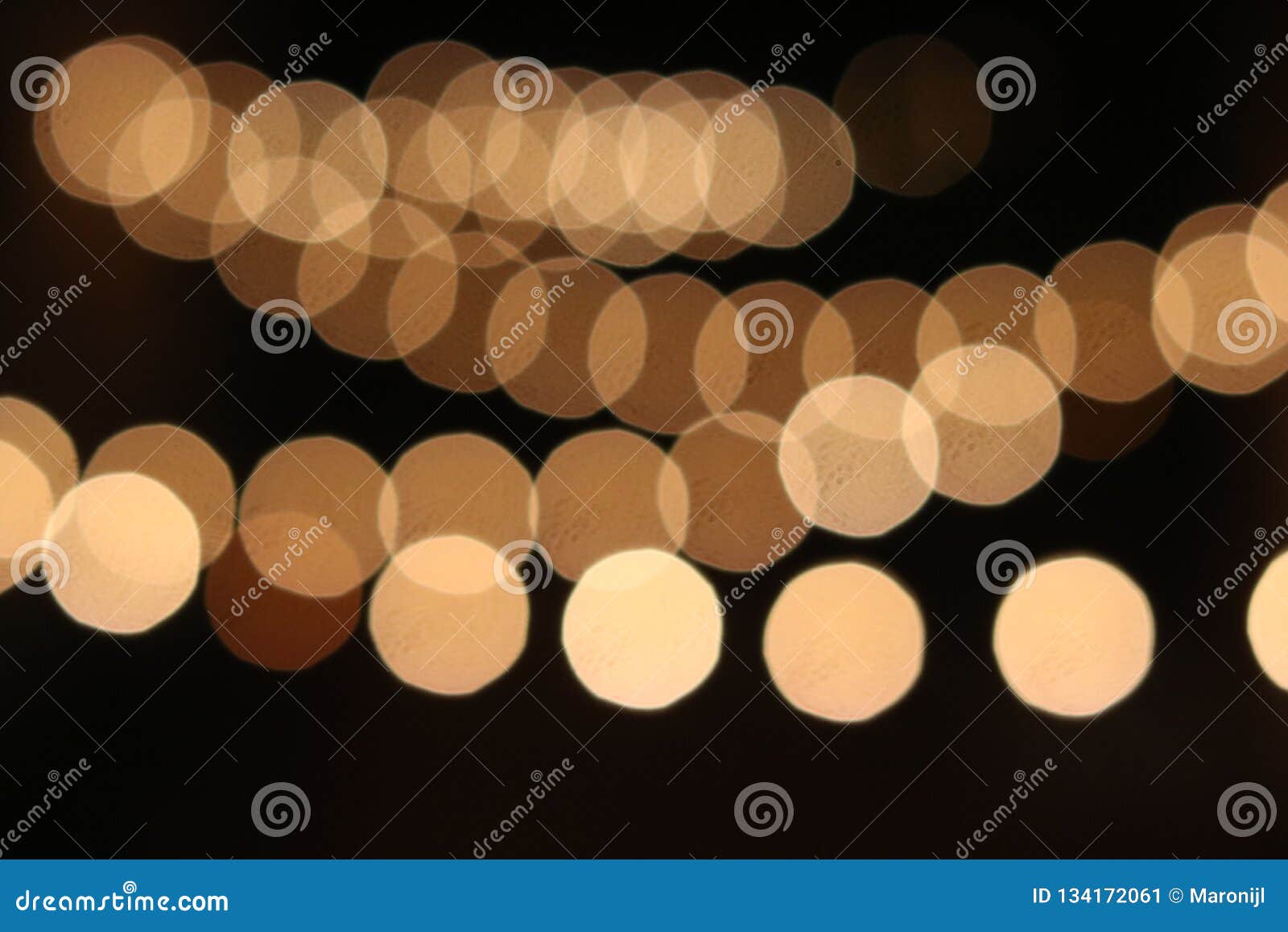 Abstract String of Warm White Party Lights Stock Image - Image of ...
