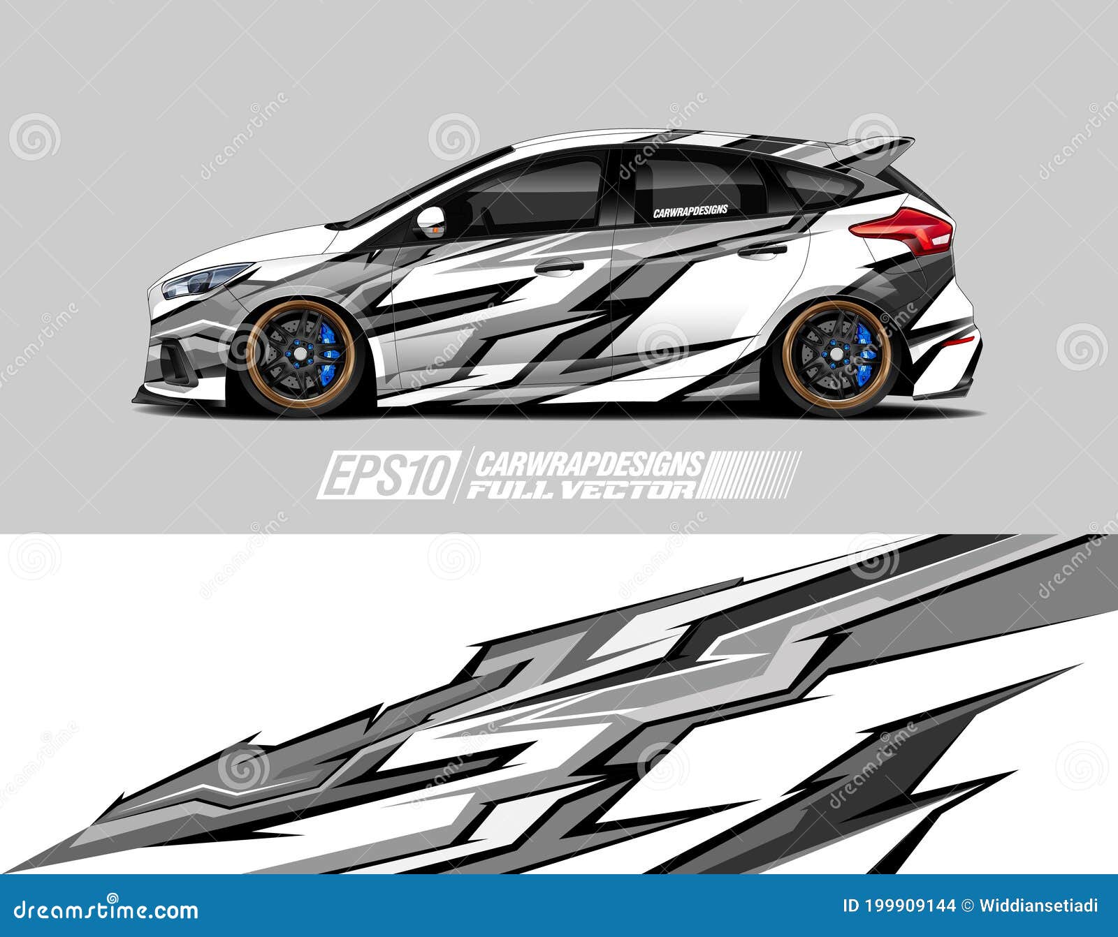 Car Livery Design Vector. Graphic Abstract Stripe Racing Background ...