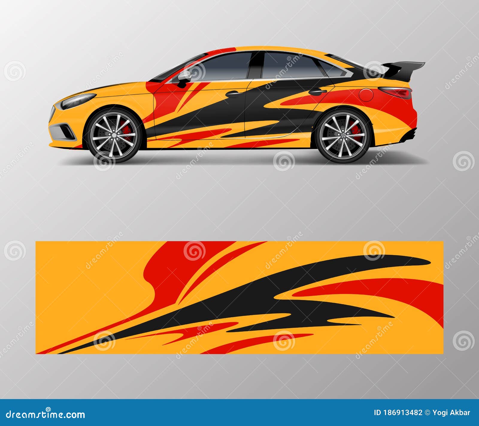 Abstract Stripe for Racing Car Wrap, Sticker, and Decal Design Vector ...