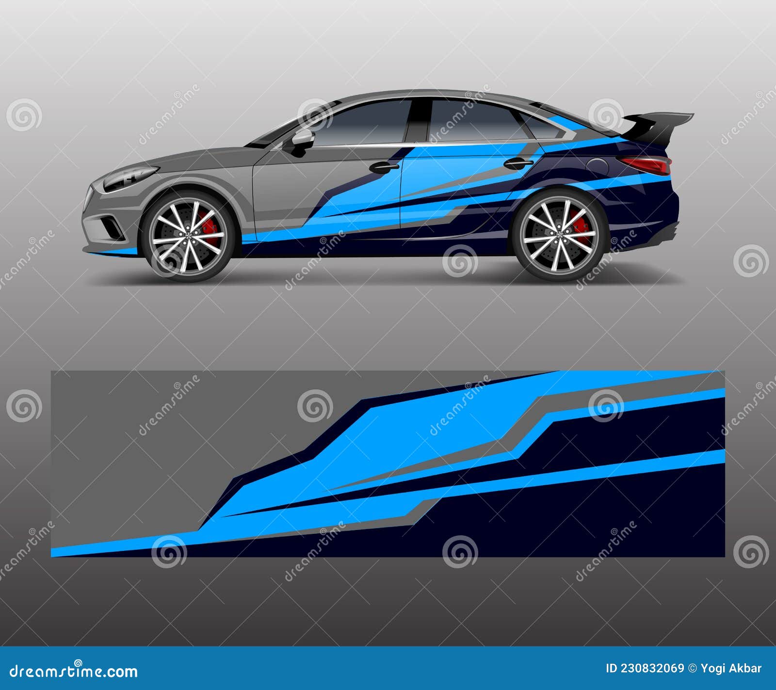 Abstract Stripe for Racing Car Wrap, Sticker, and Decal Design Vector ...