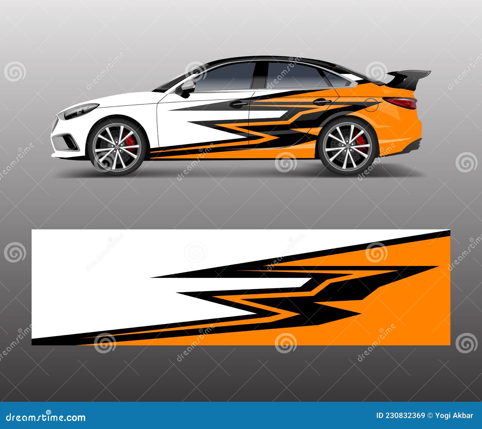 Abstract Stripe for Racing Car Wrap, Sticker, and Decal Design Vector ...