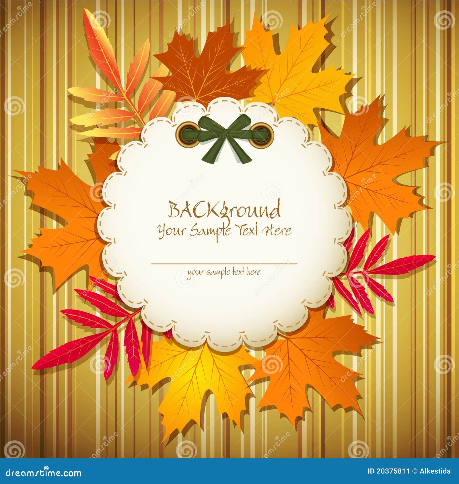 Abstract Striped Background with Round Card Stock Vector - Illustration ...