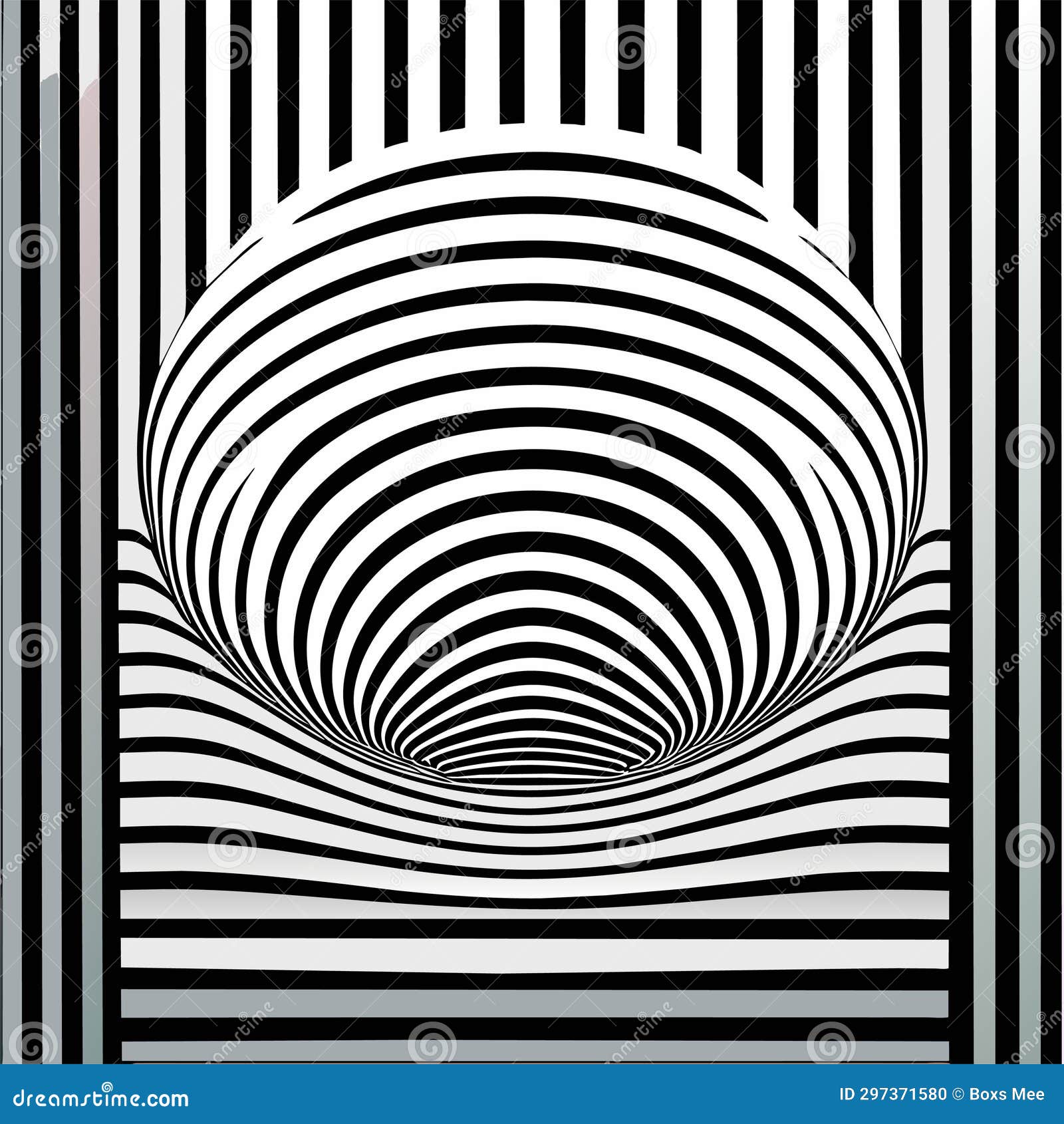 Abstract Striped Black and White Background with Optical Illusion ...