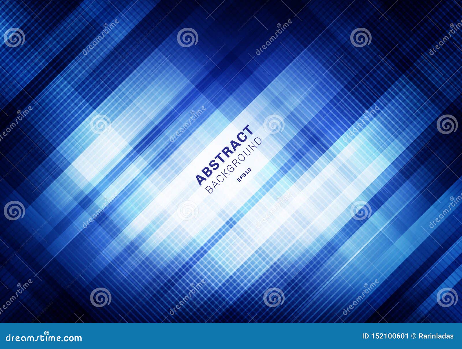 Abstract Striped Blue Grid Pattern with Lighting on Dark Background ...
