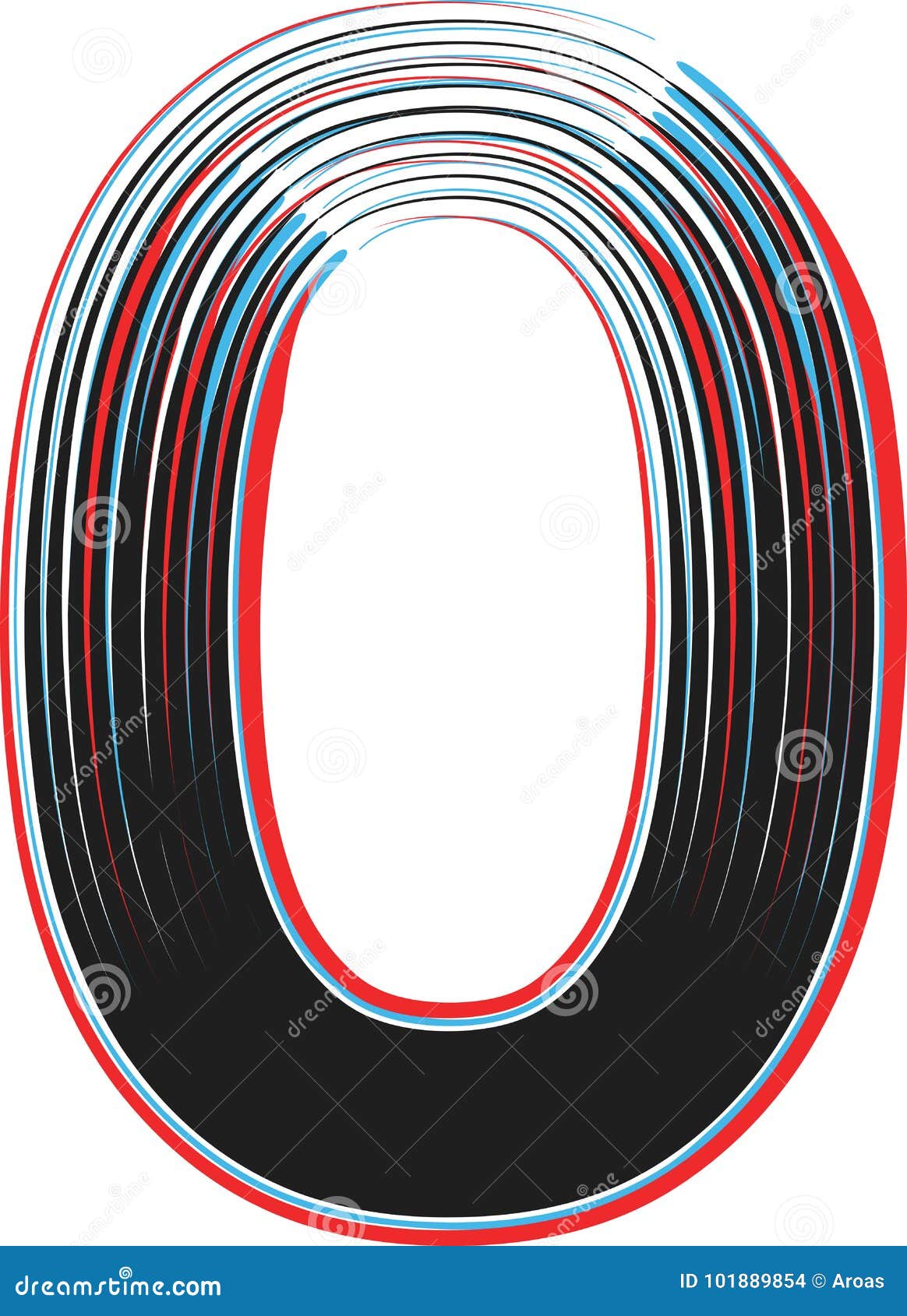 Font illustration NUMBER 0 stock vector. Illustration of abstract ...