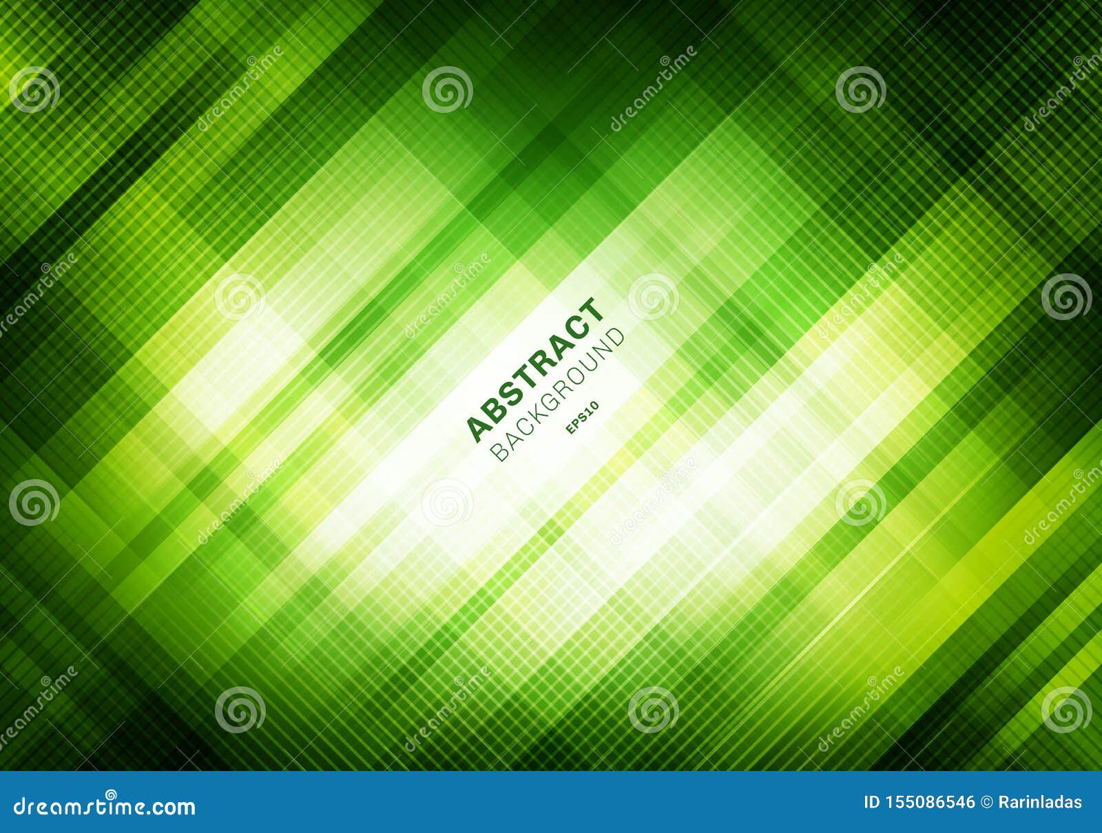 Abstract Striped Green Grid Pattern with Lighting on Dark Background ...