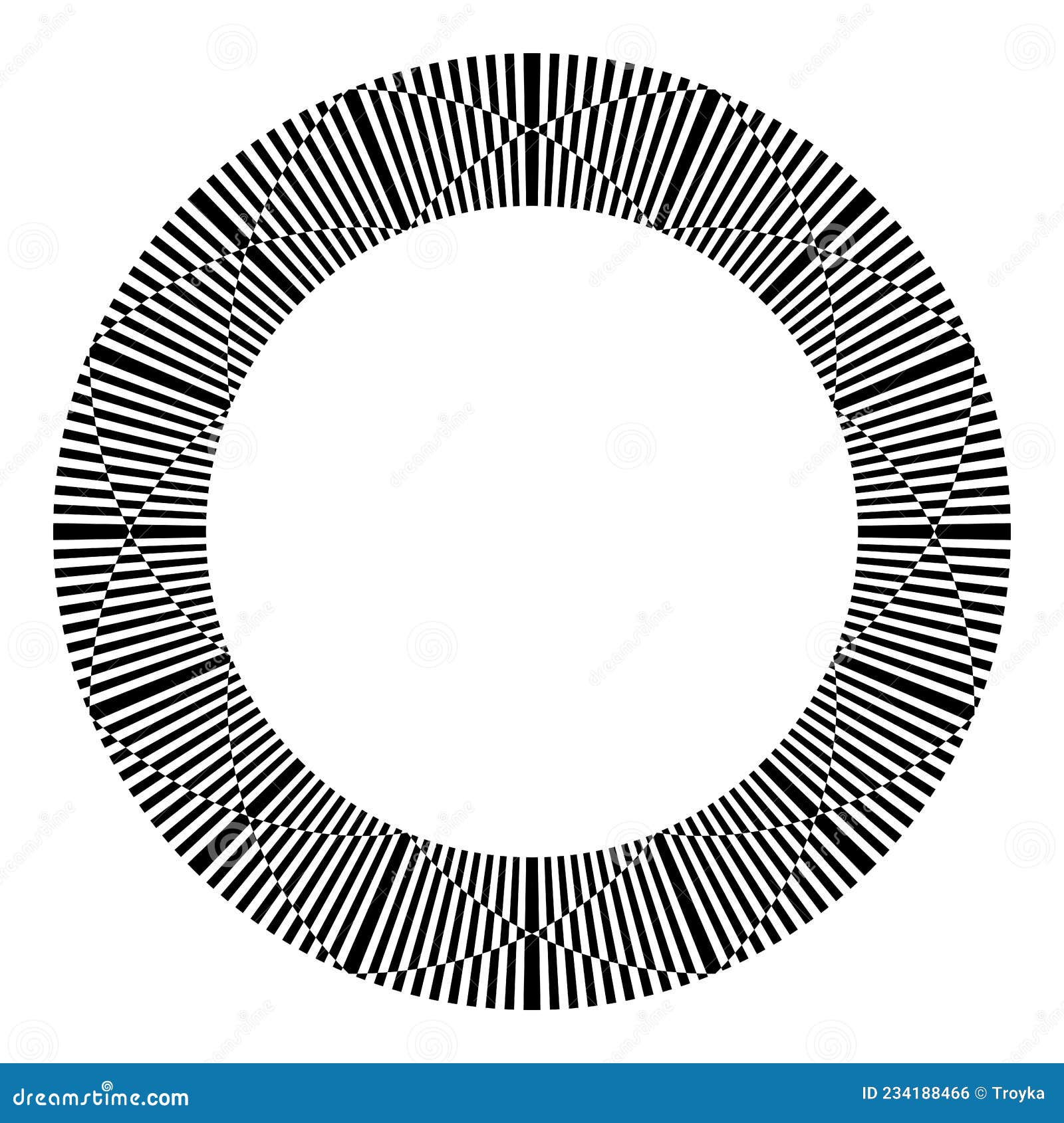 Striped Lines Circle Patten for Round Frame Stock Vector - Illustration ...