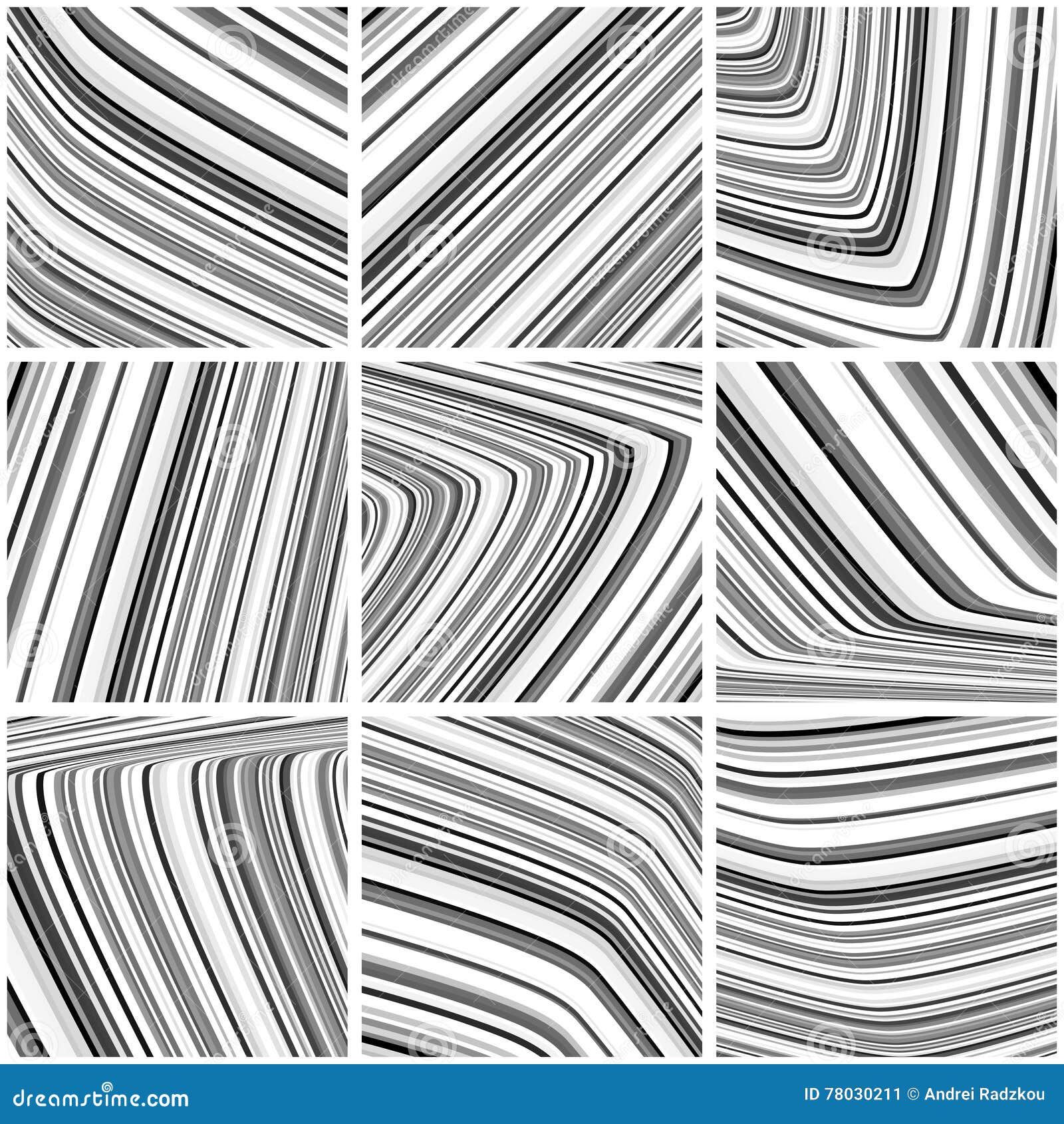 Abstract Striped Tile Pattern with Bw Thin Stripes Stock Vector ...