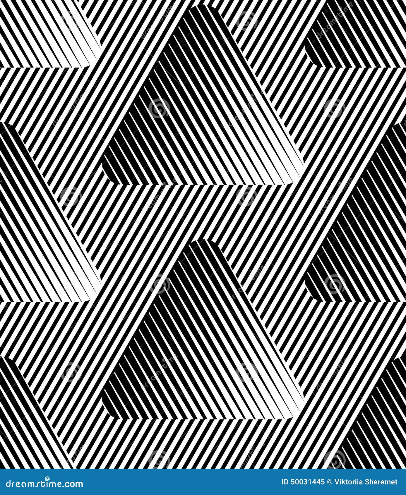 Abstract Striped Triangles Geometric Vector Seamless Pattern Stock ...