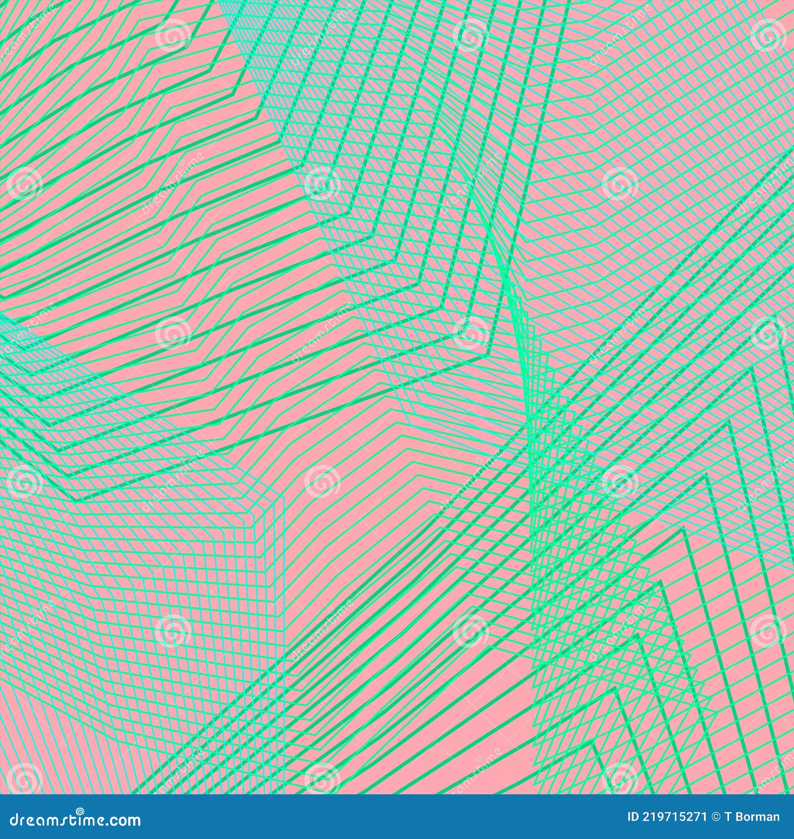 Abstract Striped Vector Line Pattern in Perspective Black and White ...