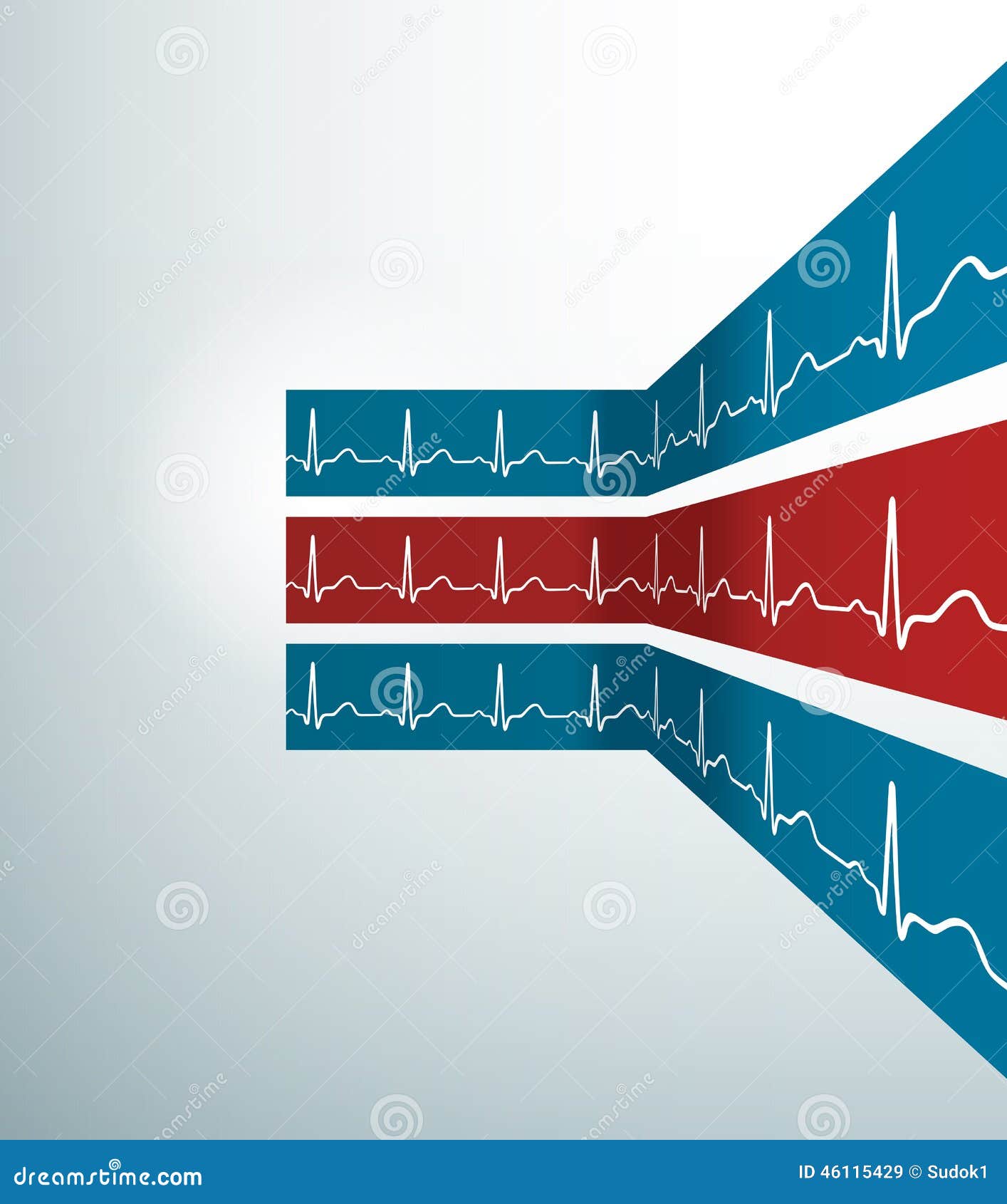 Abstract Stripes with Heartbeat Line. Stock Illustration - Illustration ...