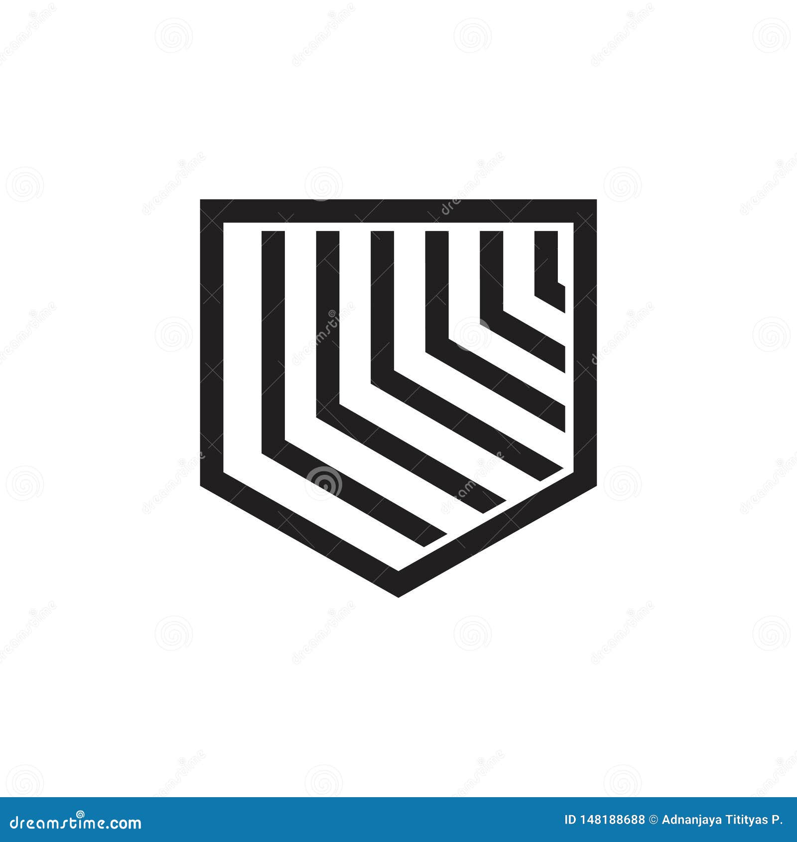 Abstract Stripes Line Emblem Logo Vector Stock Vector - Illustration of ...