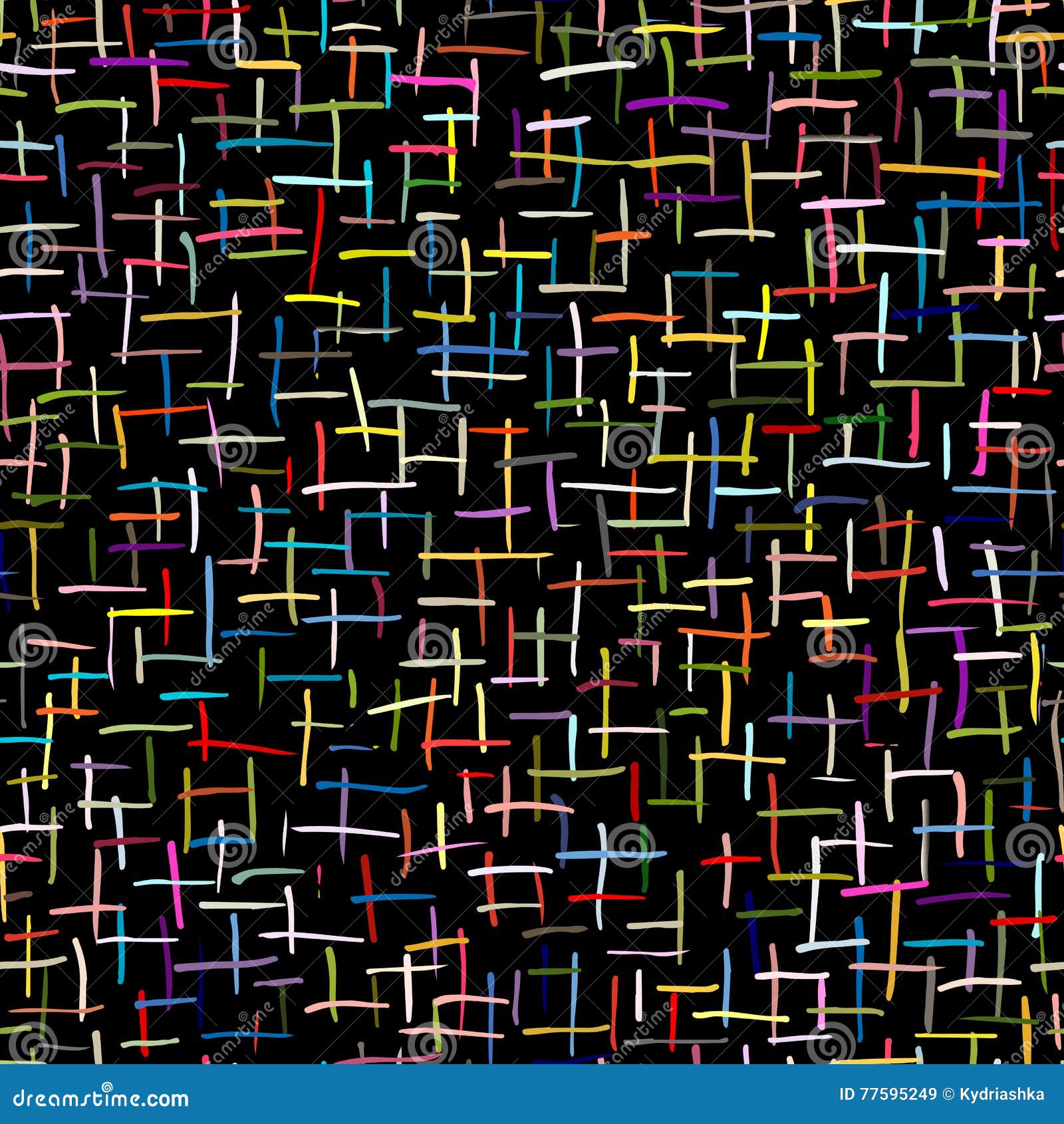 Abstract Strokes, Seamless Pattern for Your Design Stock Vector ...