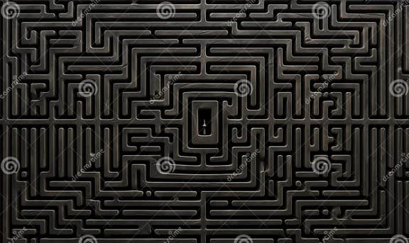 Abstract Structural Background with Dark Labyrinth. Stock Photo - Image ...