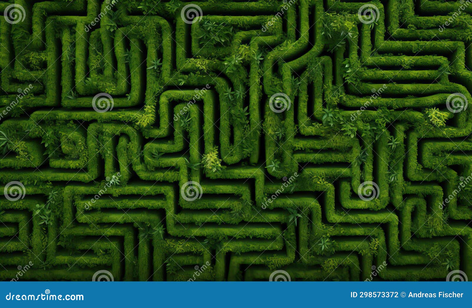 Abstract Structural Background with Green Labyrinth. Stock Photo ...