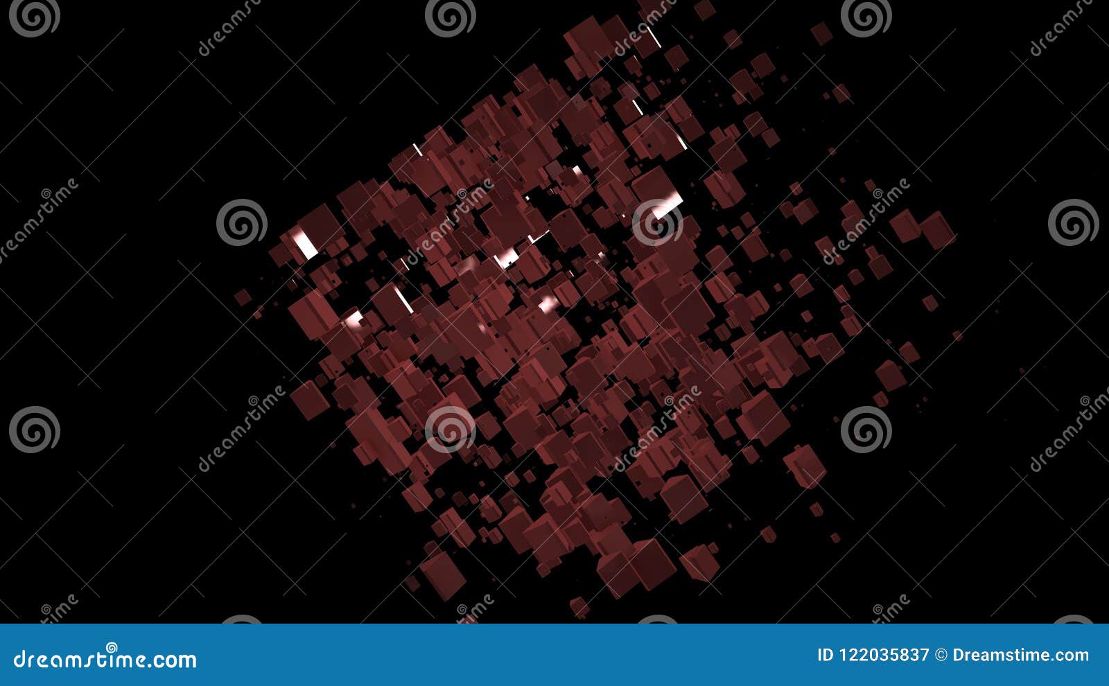 3D Abstract Particles in Space Stock Illustration - Illustration of ...