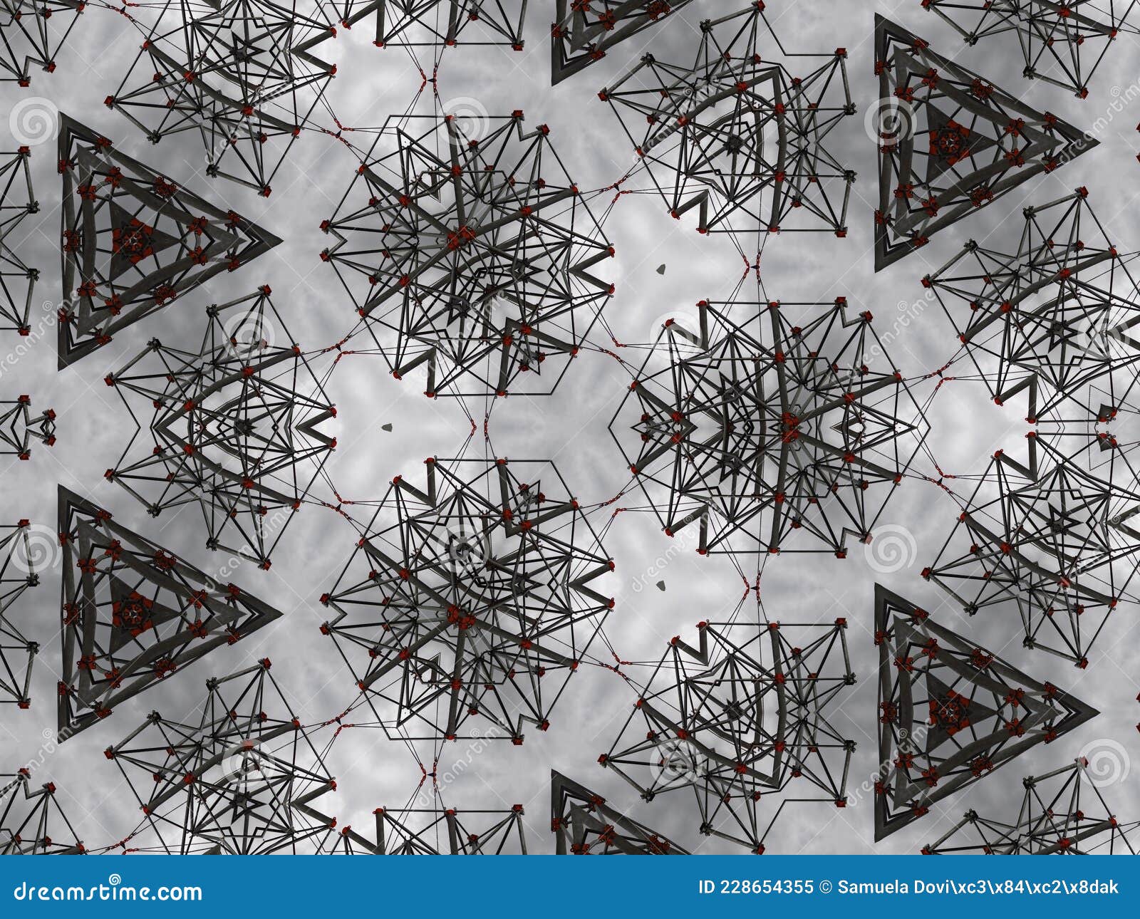 Background From Clusters Of Red Isometric Cubes, Densely Clustered ...