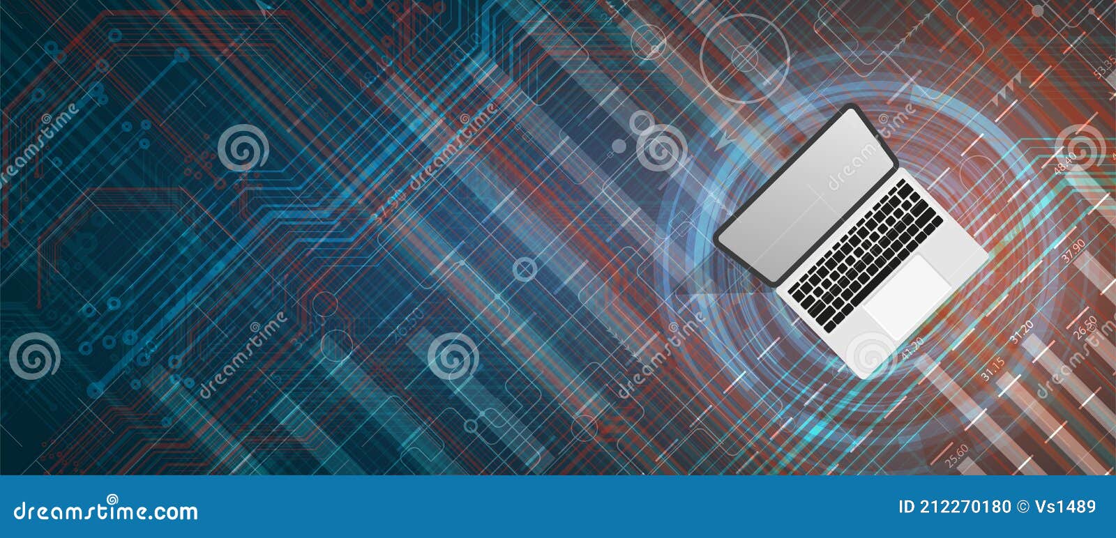 Structure Of Laptop Computer Showing Spare Parts. 3D Illustration ...