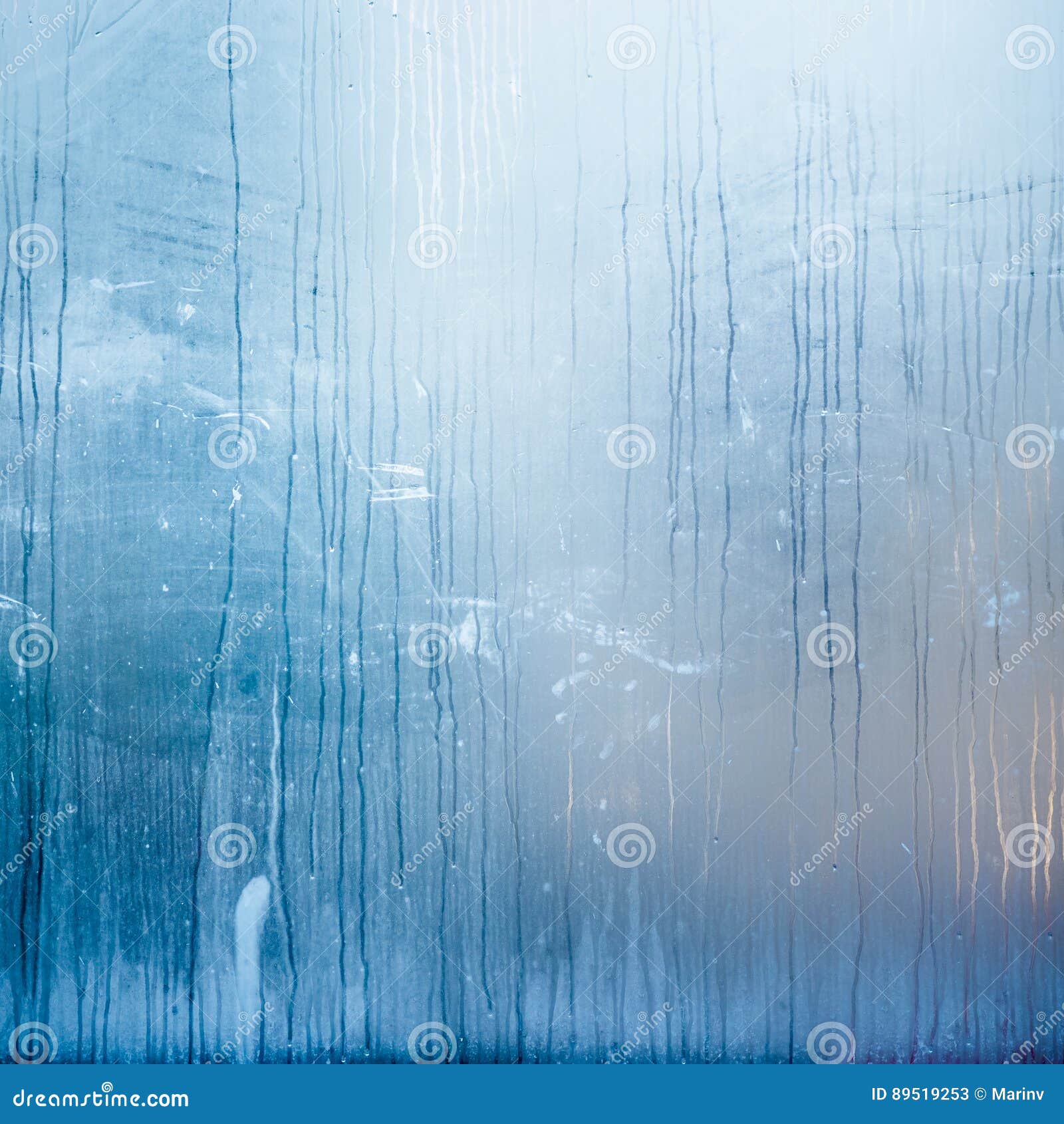 Abstract Structure Formed by Condensation of Water on Glass Stock Image ...