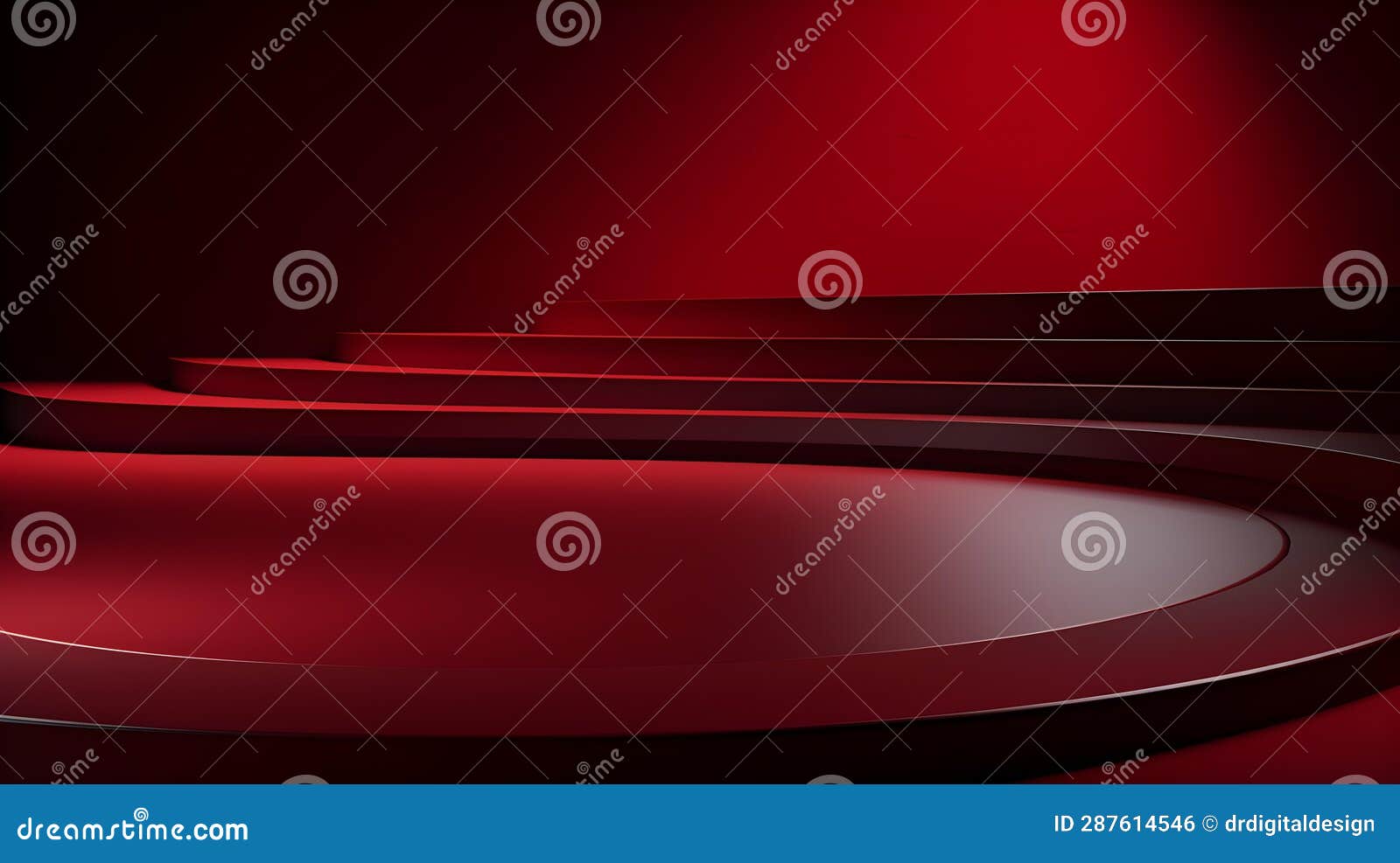 Abstract Studio Background in Dark Red Colors. Minimal Showroom for ...