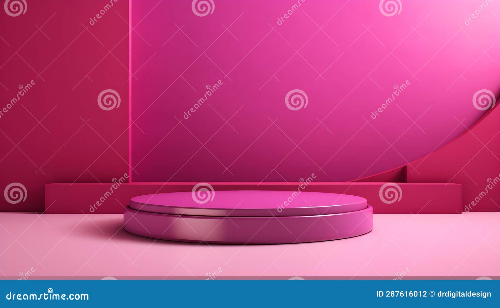 Abstract Studio Background in Fuchsia Colors. Minimal Showroom for ...