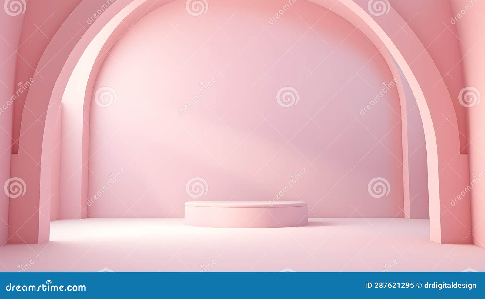Abstract Studio Background in Light Pink Colors. Minimal Showroom for ...
