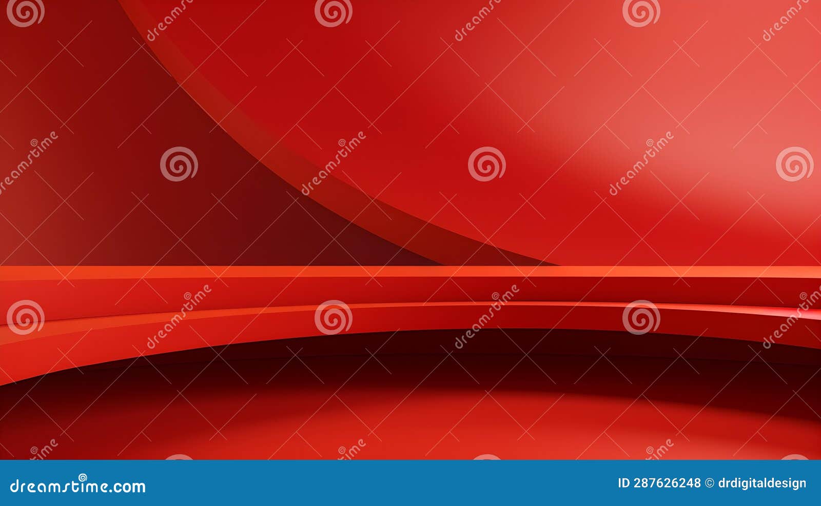 Abstract Studio Background in Red Colors. Minimal Showroom for Product ...