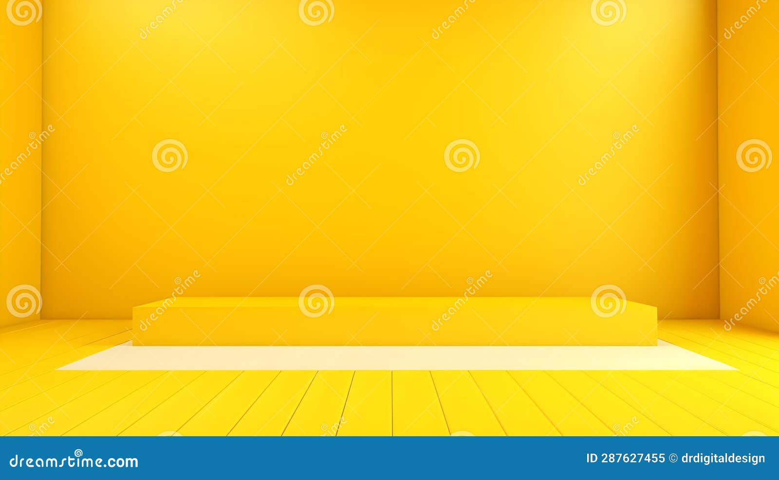 Abstract Studio Background in Yellow Colors. Minimal Showroom for ...