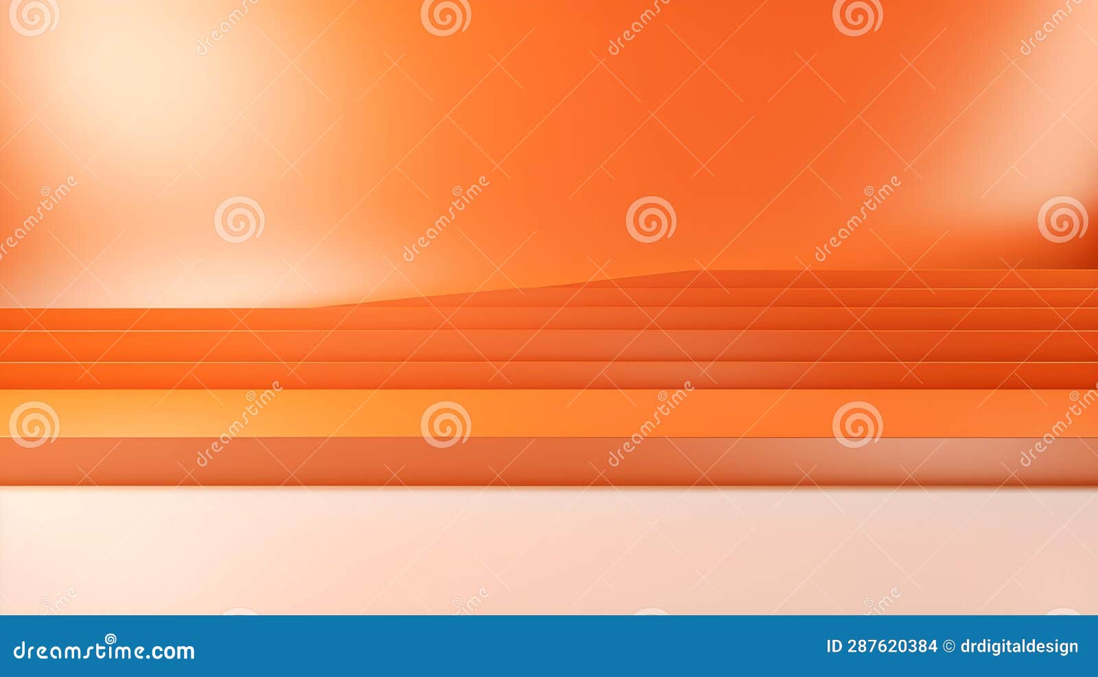 Abstract Studio Background in Light Orange Colors. Minimal Showroom for ...