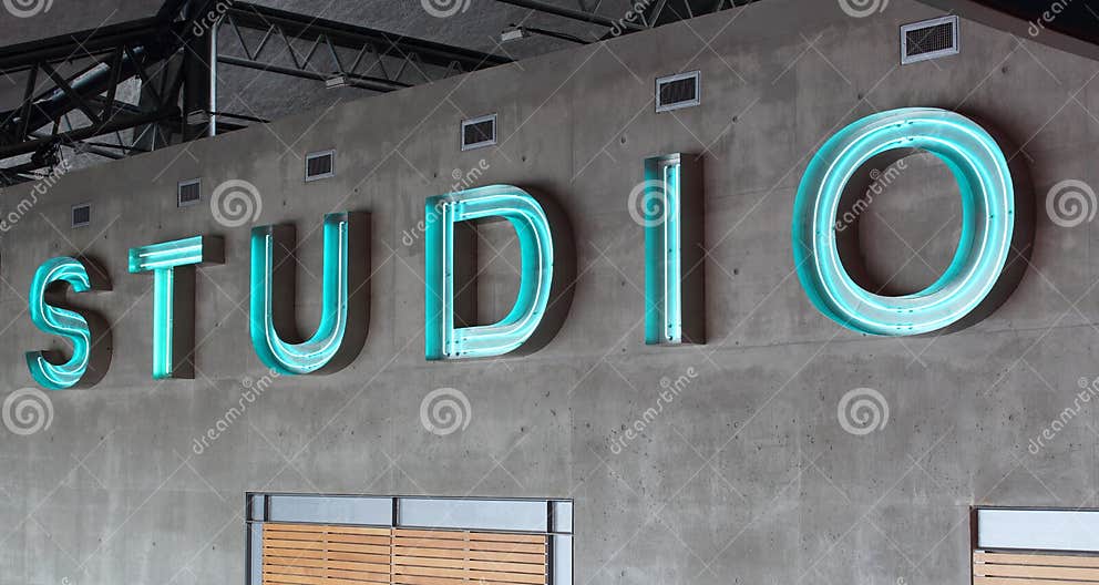 Abstract Studio Sign stock image. Image of gray, element - 45932829