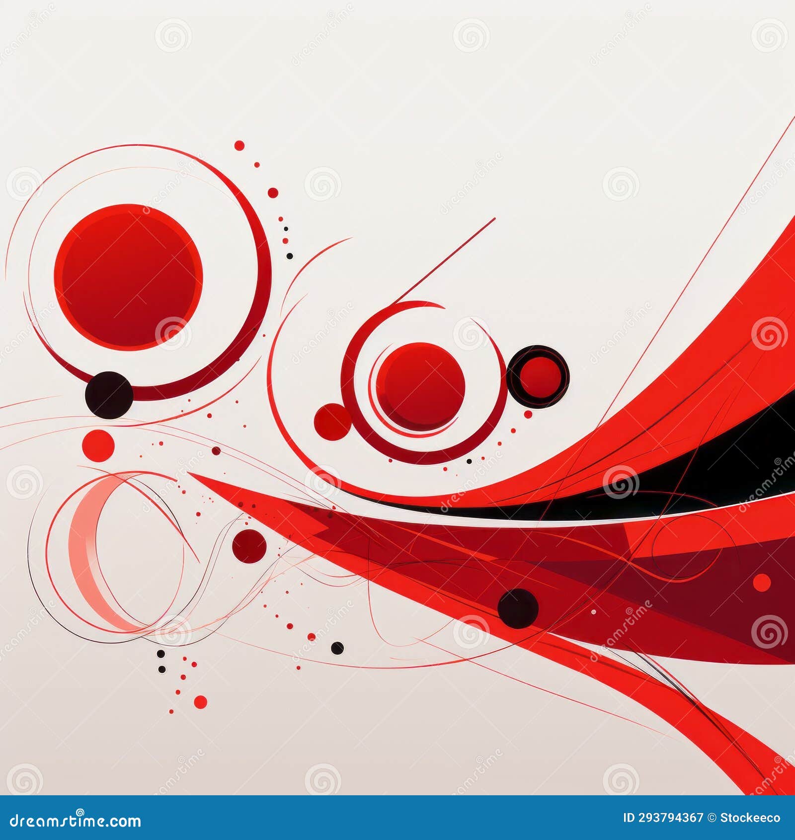 Abstract Style Design: Red and Crimson Silhouettes with Intricate ...