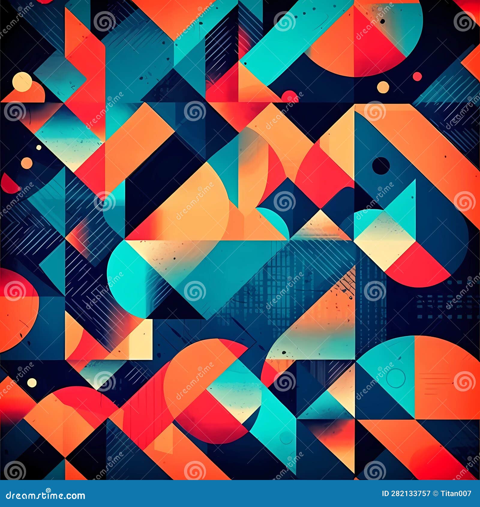 Abstract Style with Geometric Patterns 1:1. AI-generated. Stock ...