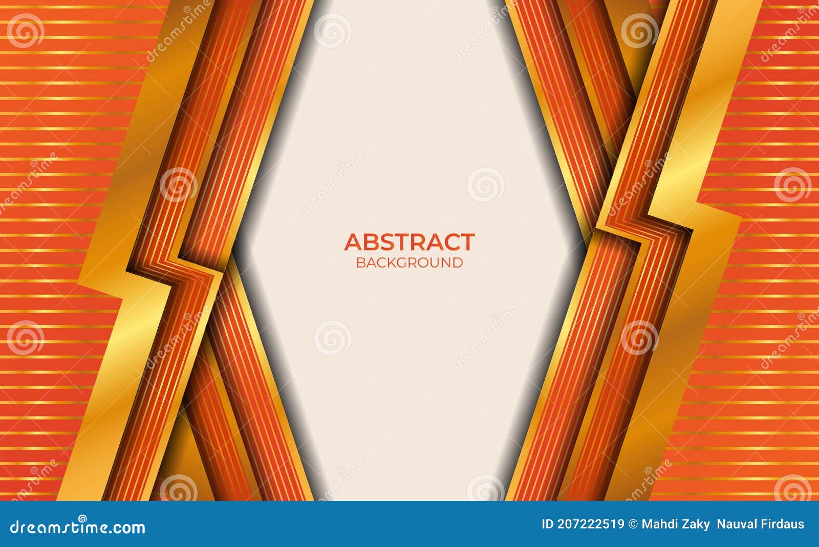 Abstract Style Orange and Gold Design Stock Vector - Illustration of ...