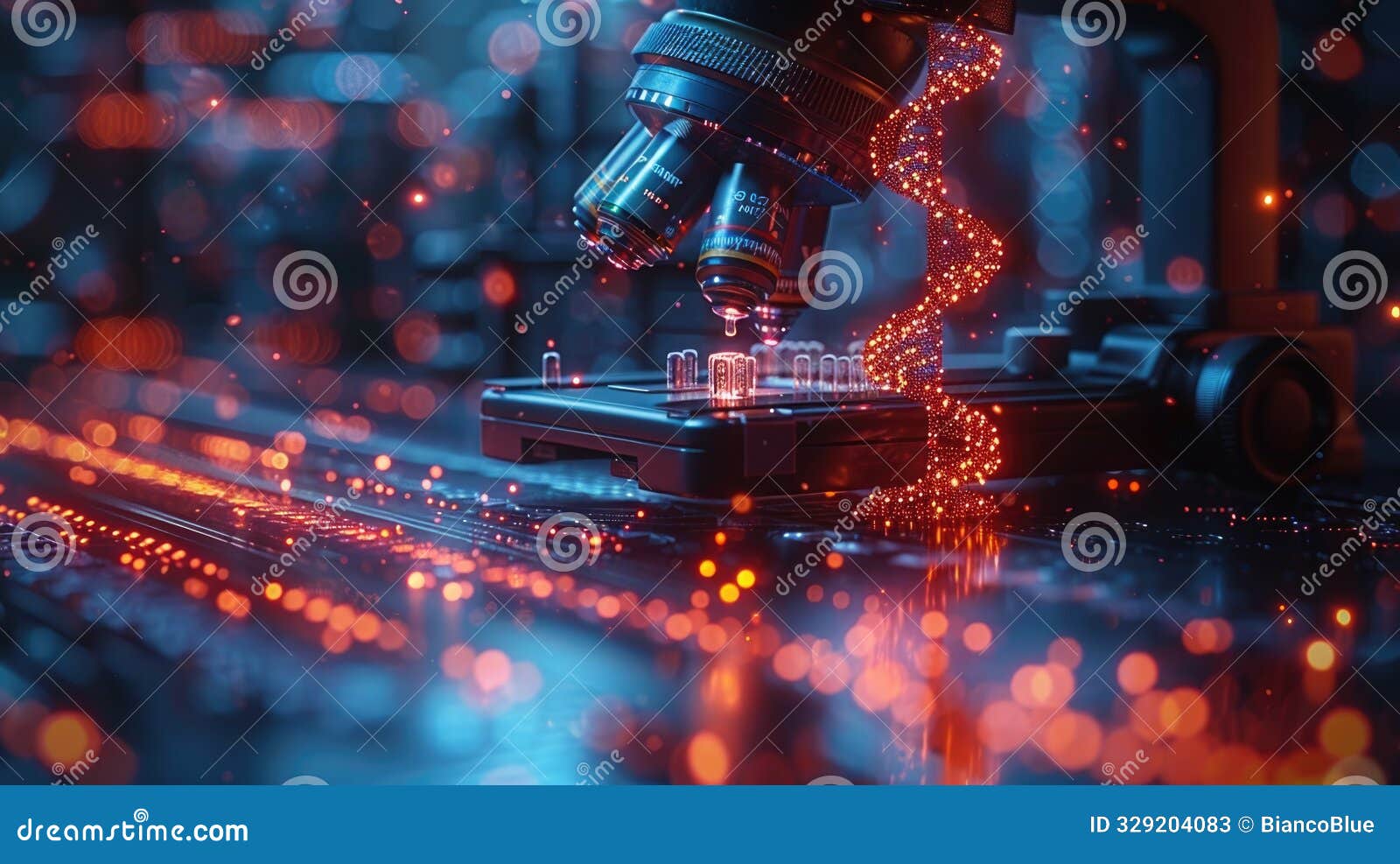 Abstract Style of Particle in Pharmaceutical Lab with Micro Technology ...