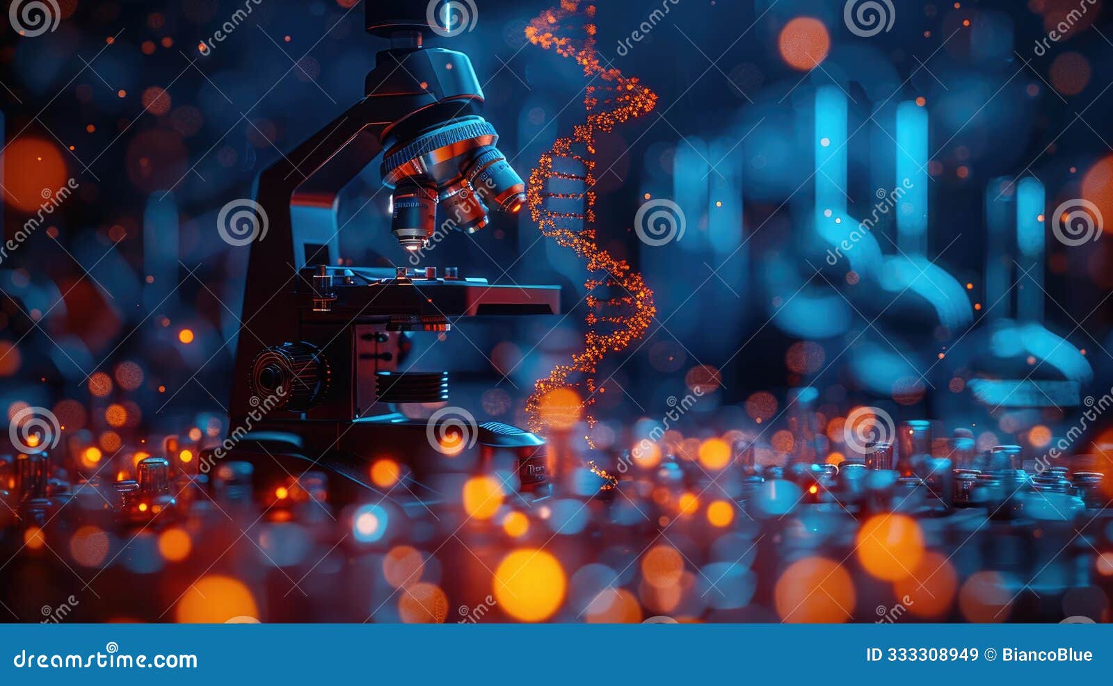 Abstract Style of Particle in Pharmaceutical Lab with Micro Technology ...