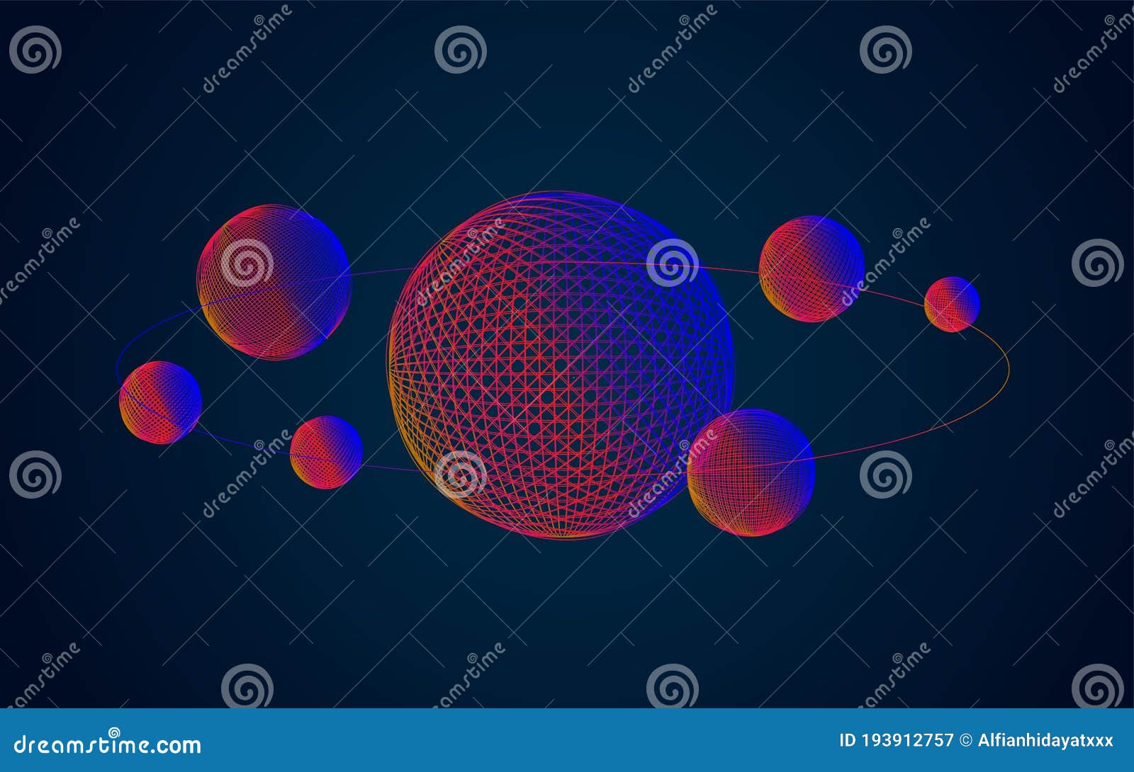 Abstract Style Round Shape Solar System Background Graphic Design Stock ...