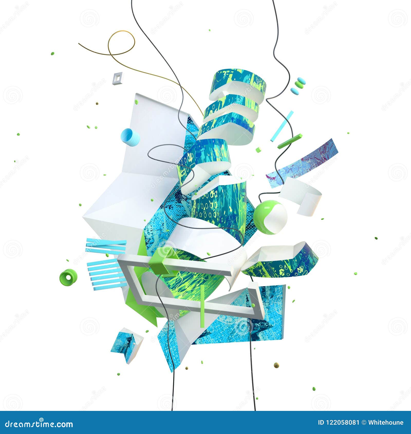 Abstract 3D composition stock illustration. Illustration of structure ...