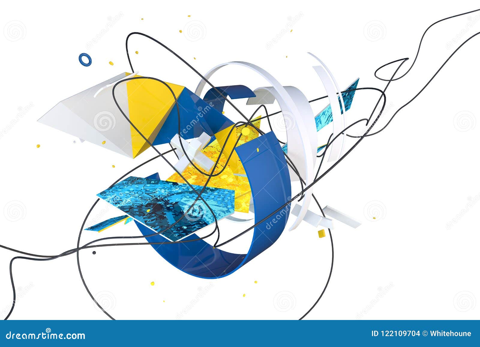 Abstract 3D composition stock illustration. Illustration of creativity ...