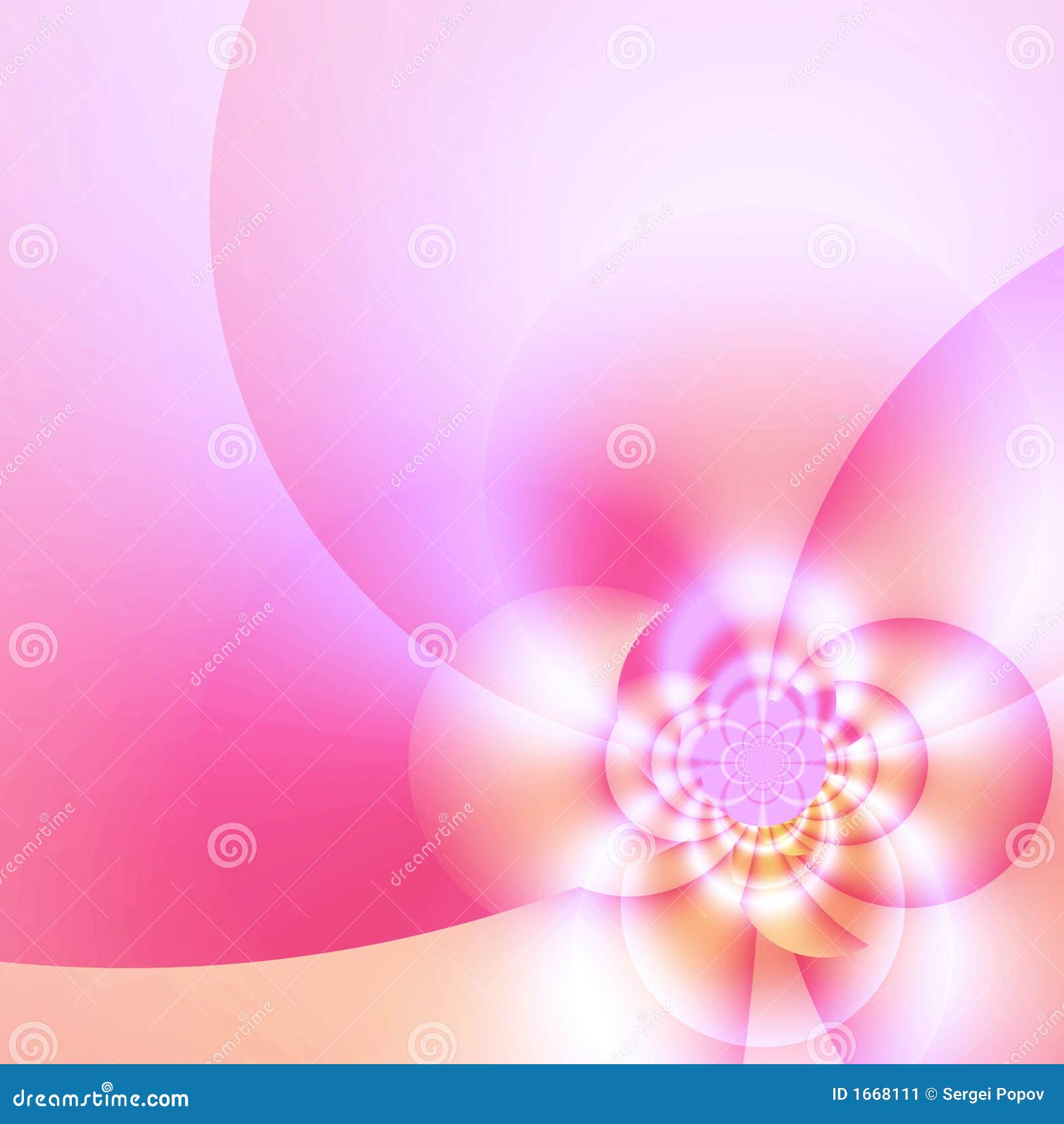 Abstract stylish flower stock illustration. Illustration of digital ...