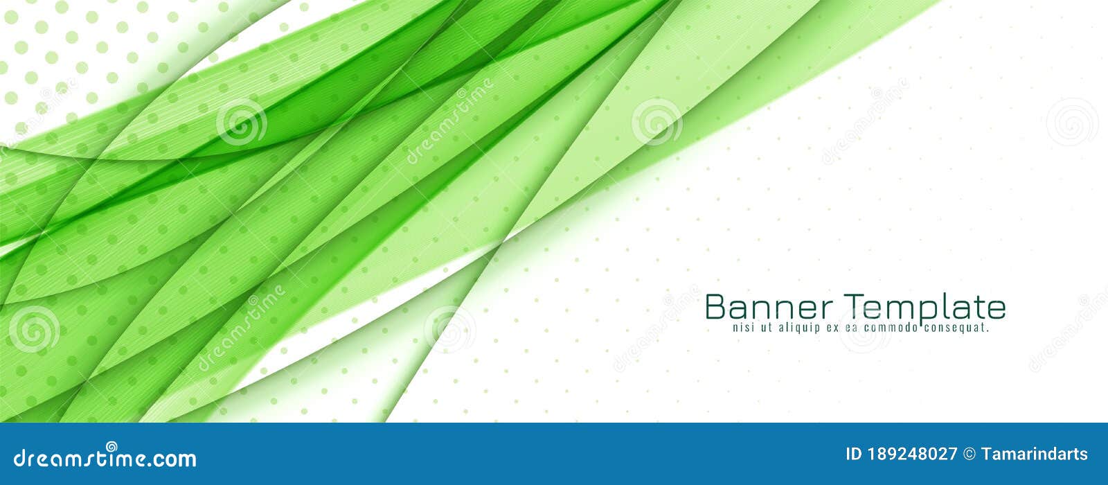 Abstract Stylish Green Wave Banner Design Stock Vector - Illustration ...