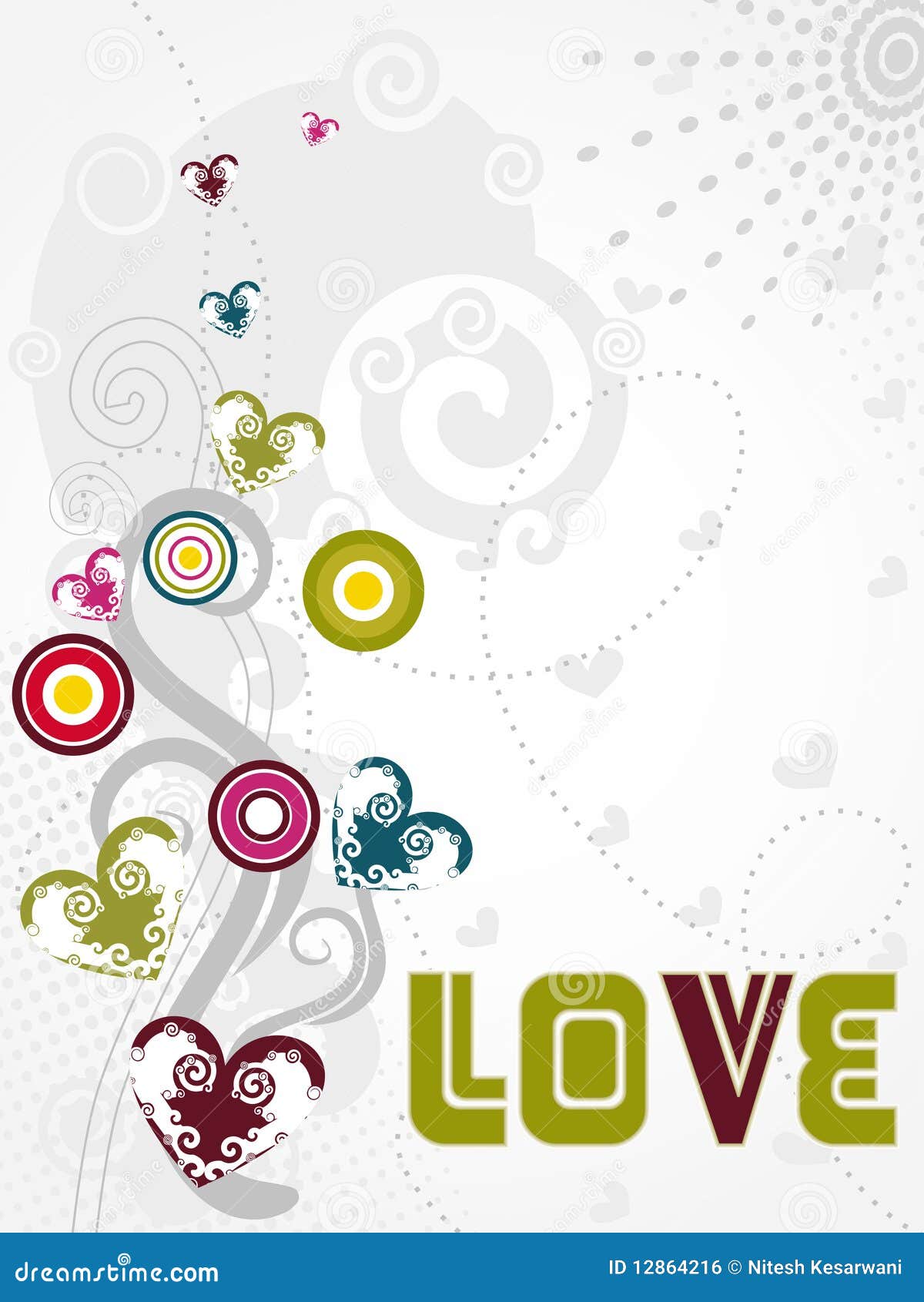 Abstract Stylish Love Design Vector Stock Vector - Illustration of ...