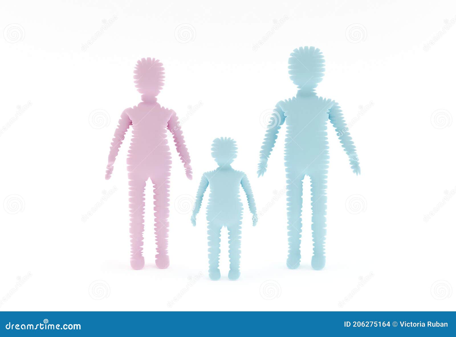 Abstract Stylized Father, Mother and Son. Family Figures Stock ...