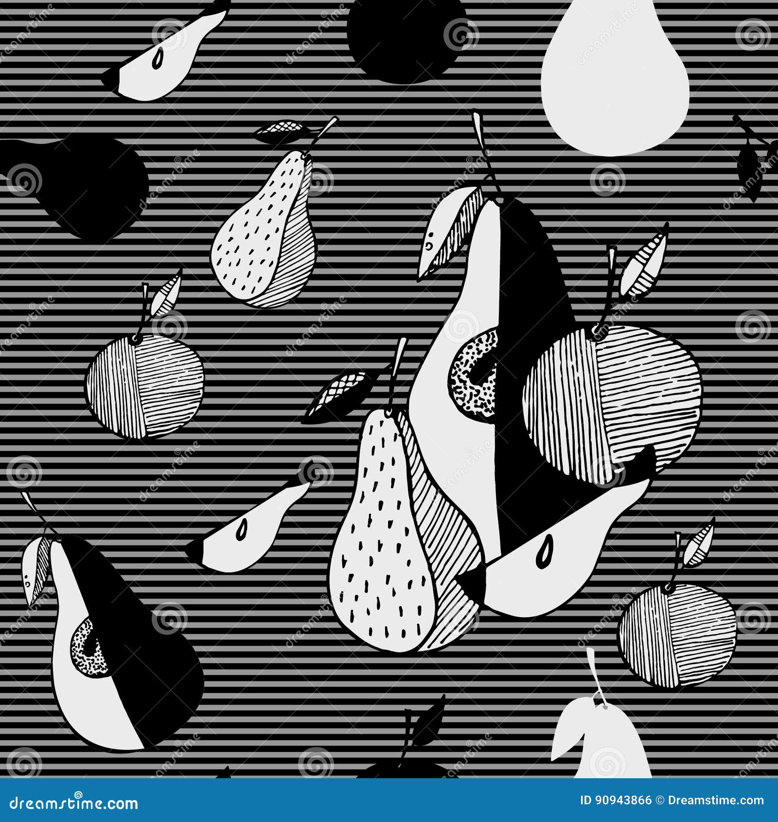 Abstract stylized fruits stock vector. Illustration of decoration ...