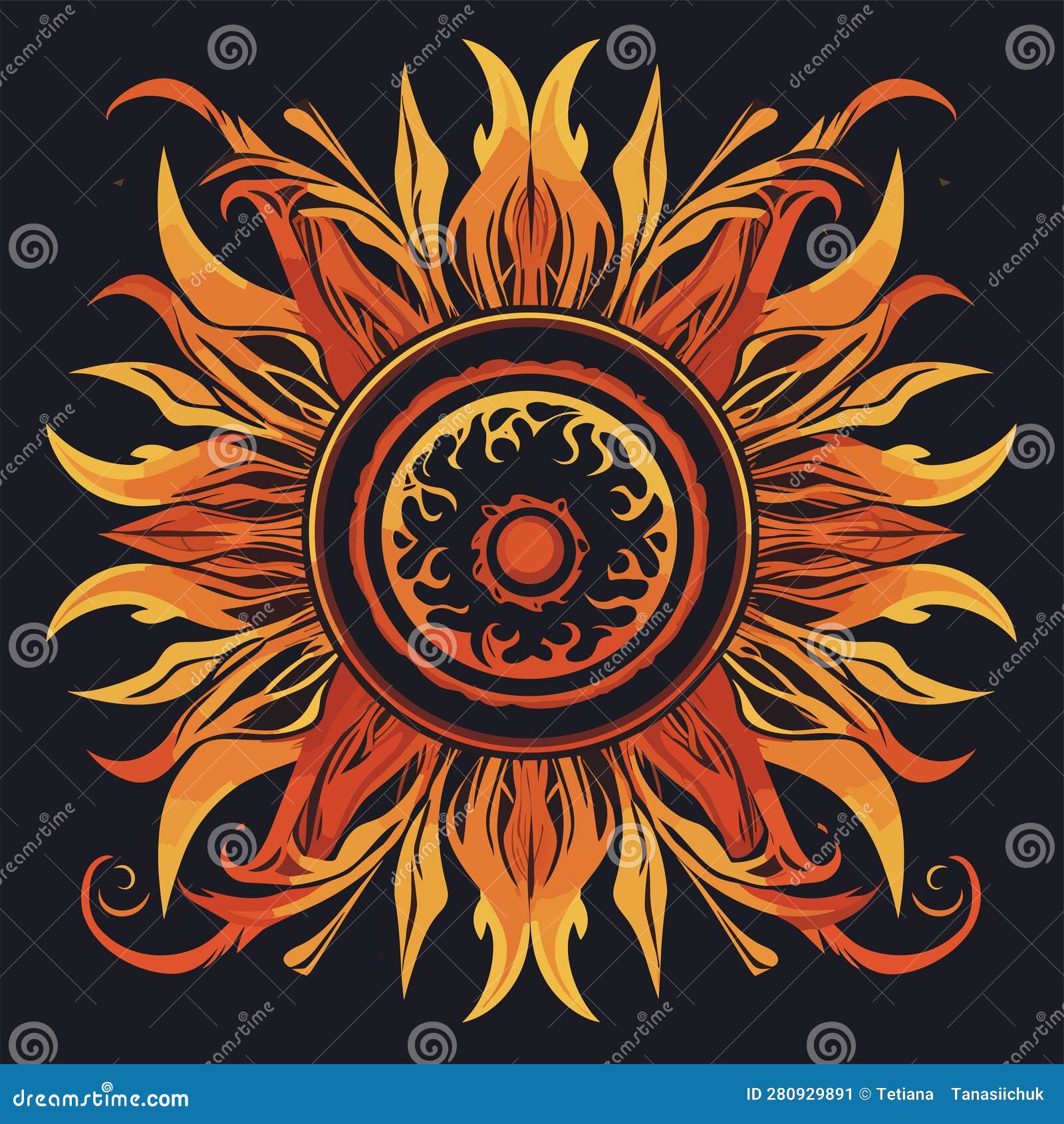 Stylized Mayan Symbol -tattoo, Vector Illustration | CartoonDealer.com ...