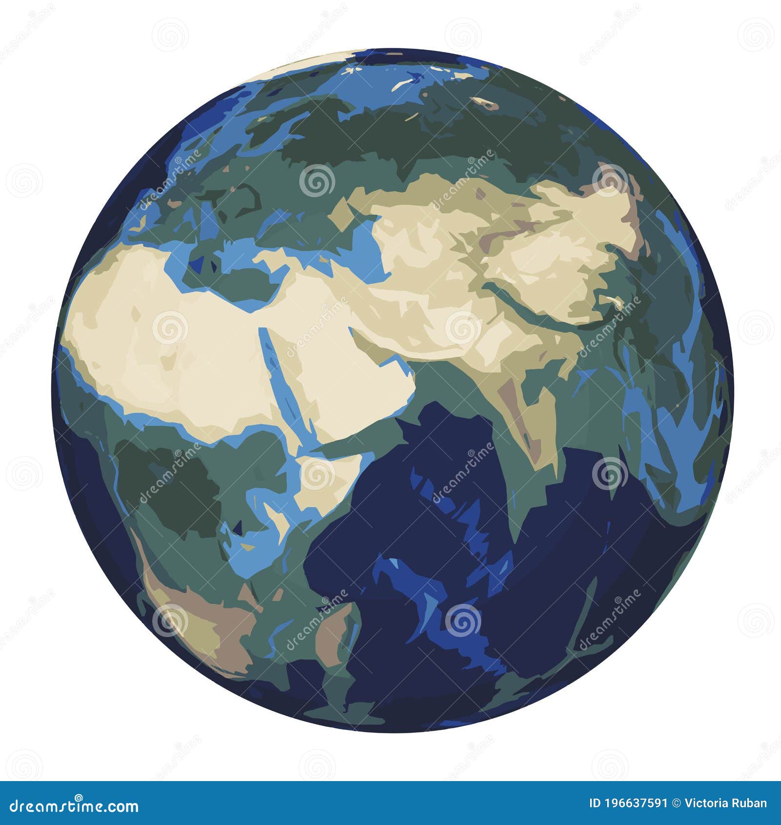 Abstract Stylized Planet Earth Stock Vector - Illustration of nature ...