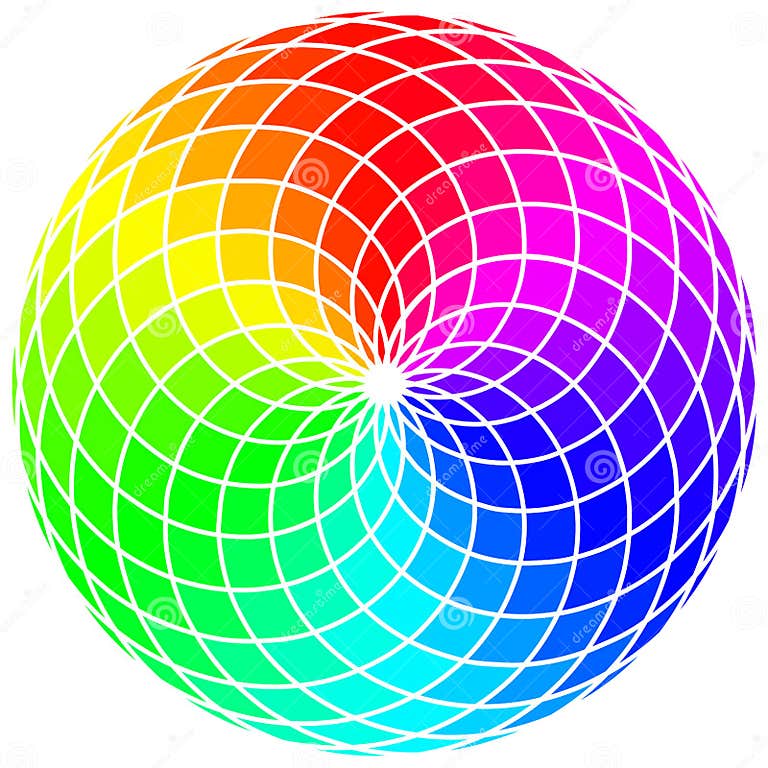 Abstract Stylized Rainbow Wheel Stock Vector - Illustration of rainbow ...