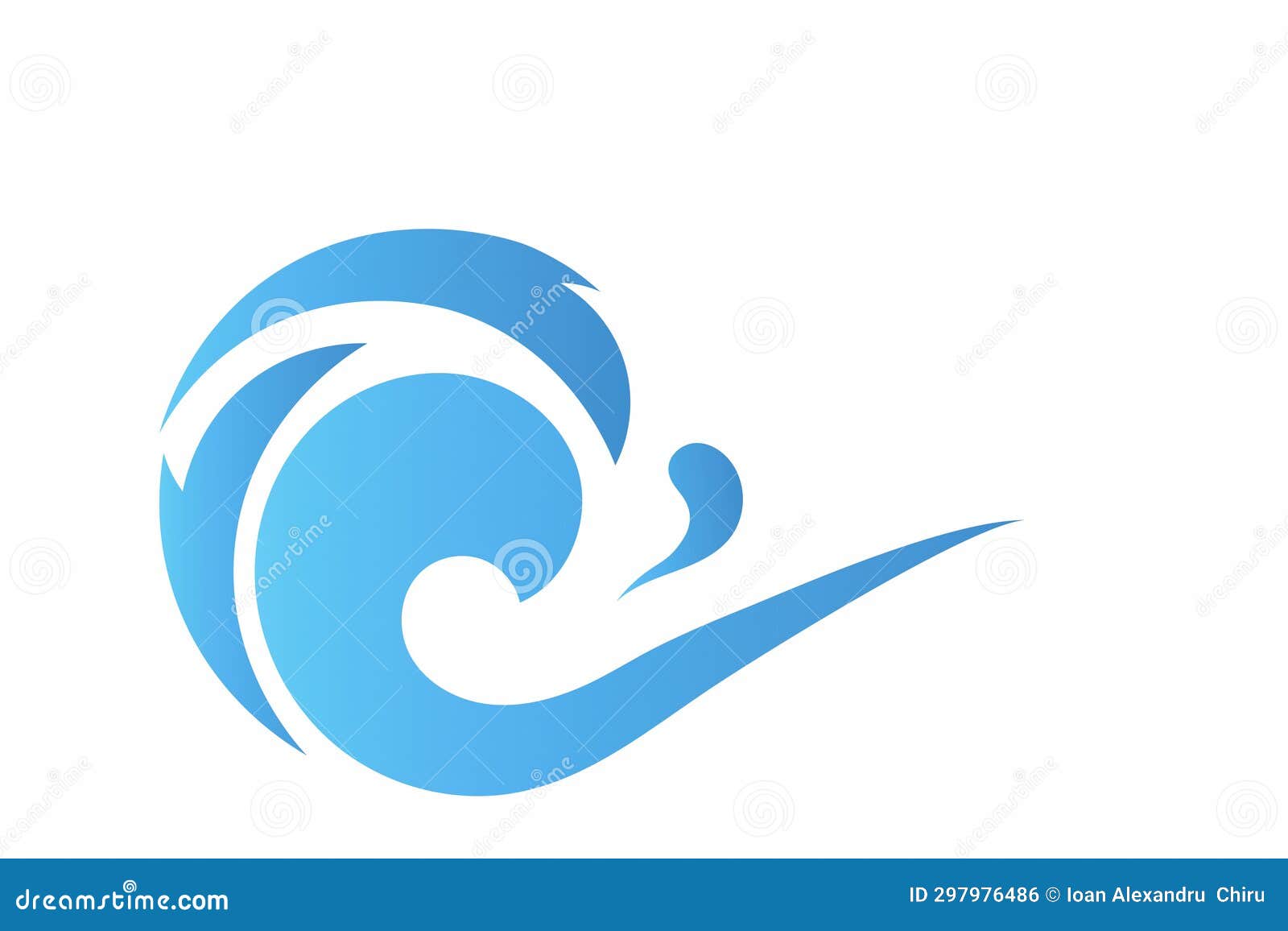 Abstract and Stylized Single Wave Logo Stock Illustration ...