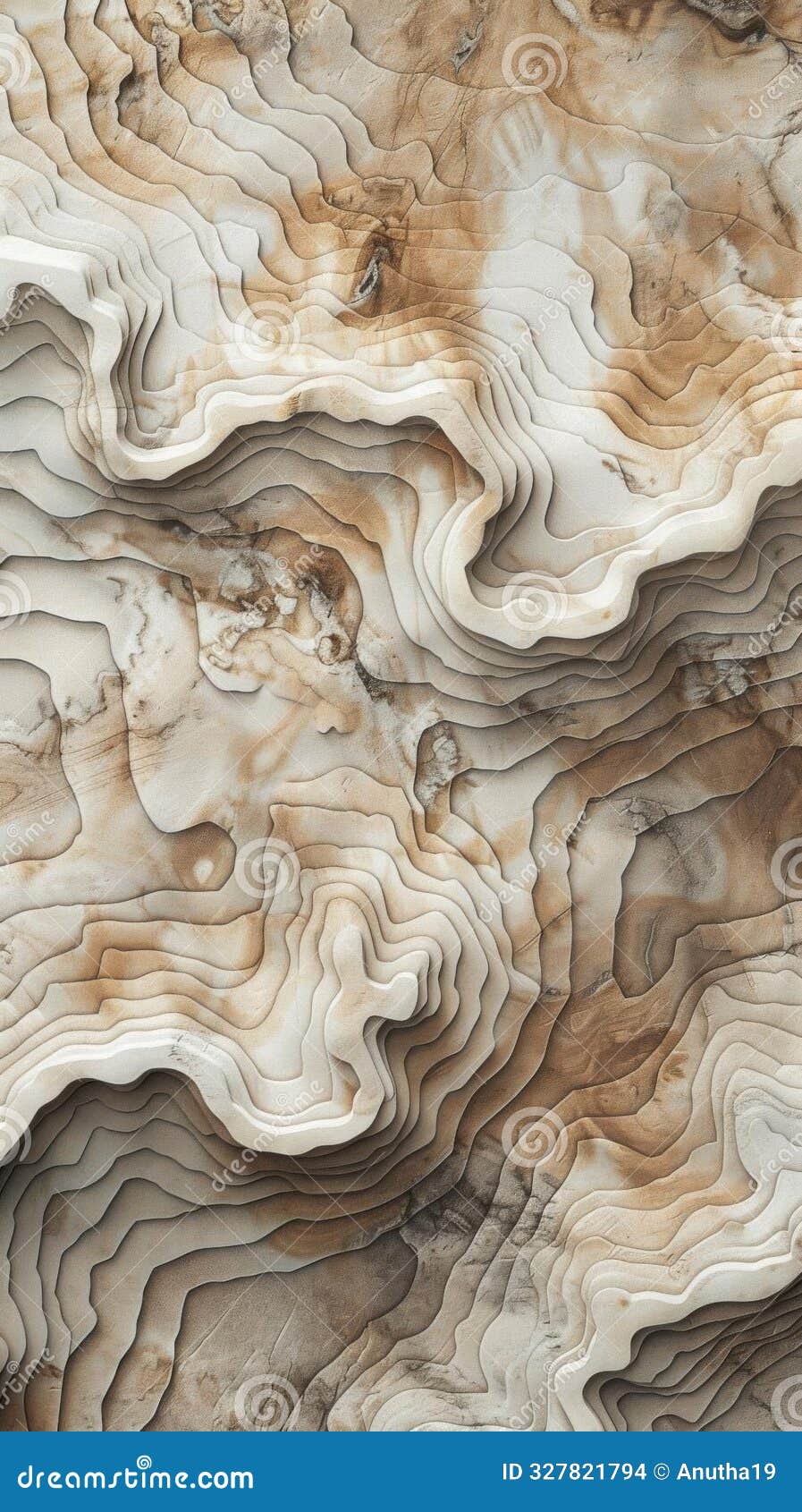 Stylized Topographic Map Outline Height In Lines And Contours. The ...