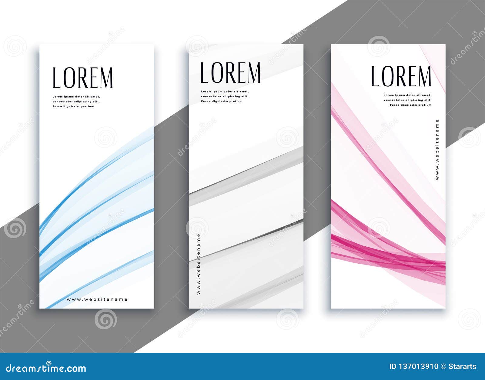 Abstract Subtle Vertical Banners Set Stock Vector - Illustration of ...